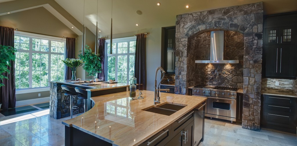 MooseMountainCottageBlendTVKitchen - Montana Rockworks
